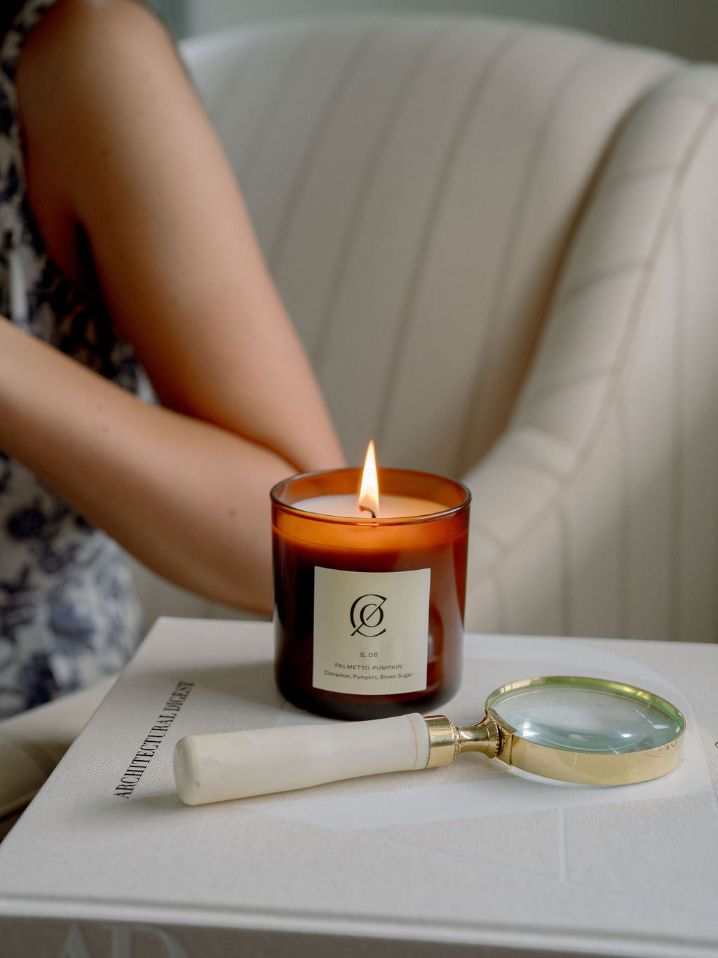 Brass Magnifier with White Bone Handle – Charleston Candle Co.